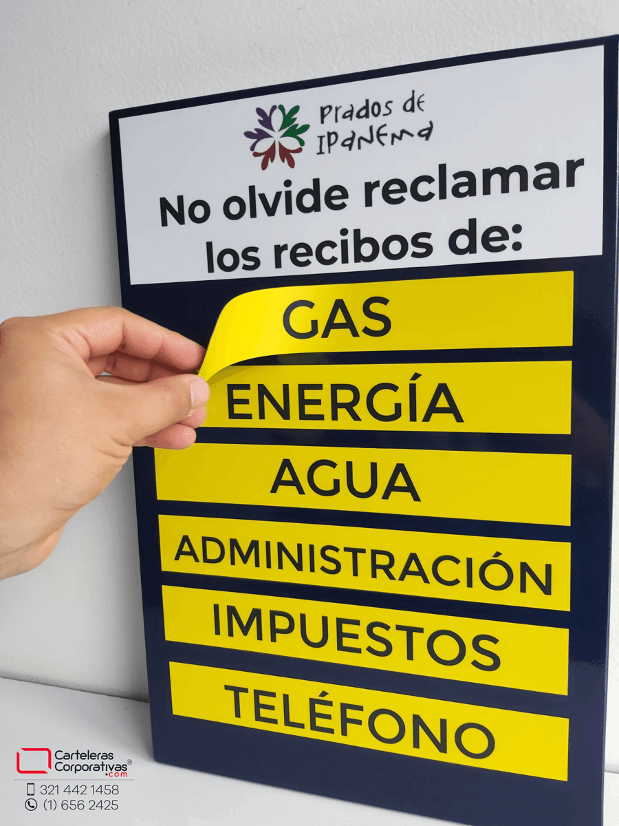 Tableros recordatorios de recibos magnéticos con fichas intercambiables ...