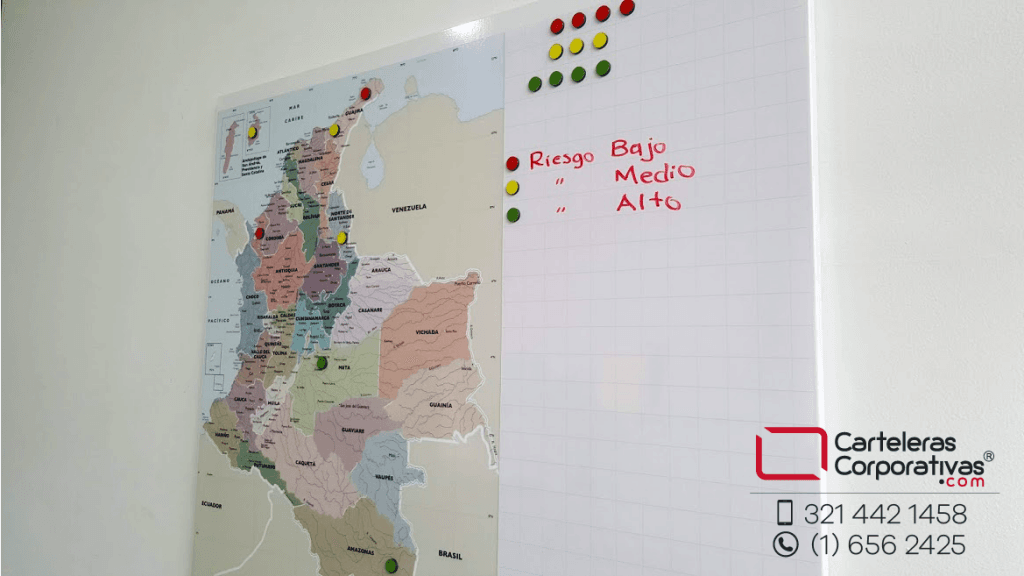 Usos y características de los mapas magnéticos - Carteleras Corporativas